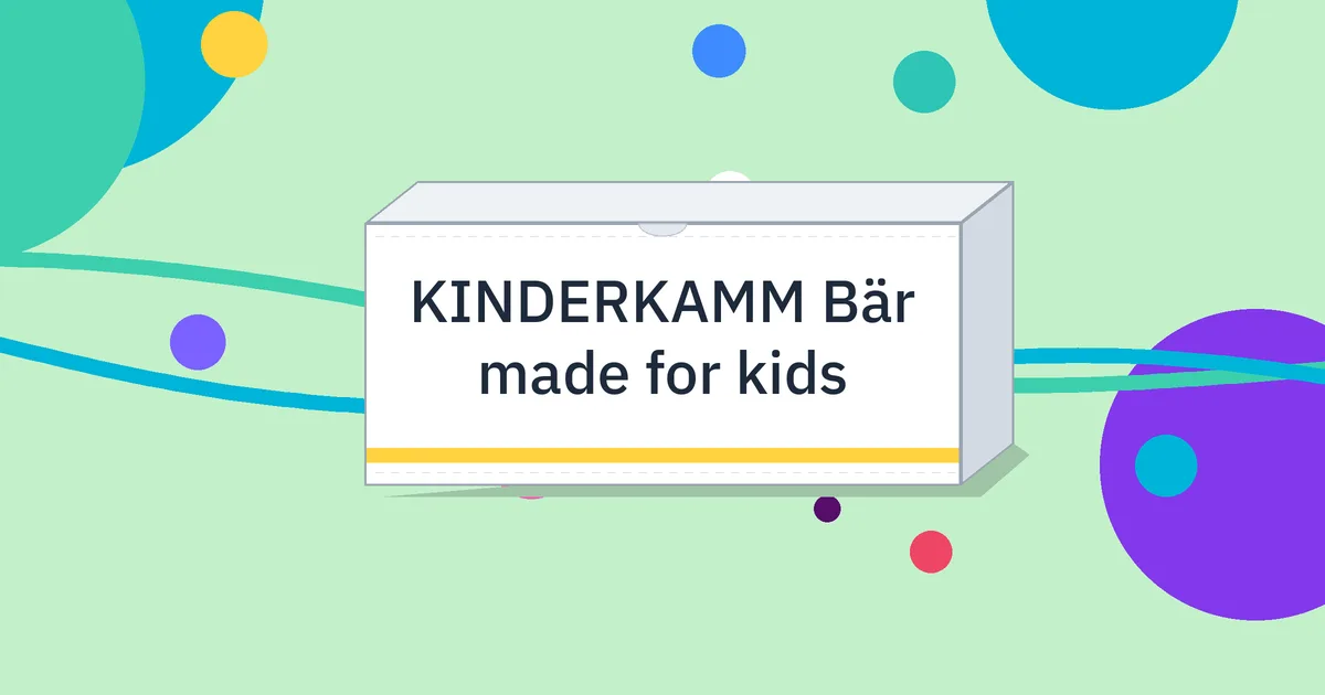 Symbolbild: Packung mit der Aufschrift KINDERKAMM Bär made for kids (PZN 09606276) – Verfügbarkeit und Bezug in Apotheken in Frankfurt am Main