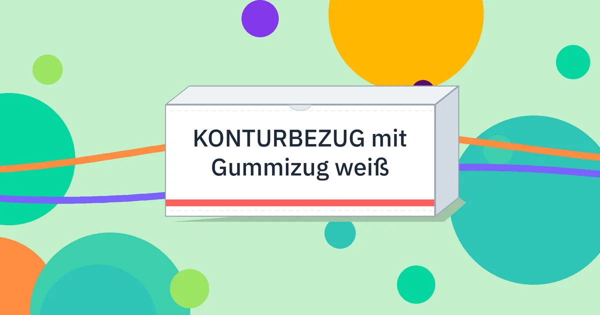 Symbolbild: Packung mit der Aufschrift KONTURBEZUG mit Gummizug weiß (PZN 20024480) – Verfügbarkeit und Bezug in Apotheken in Frankfurt am Main