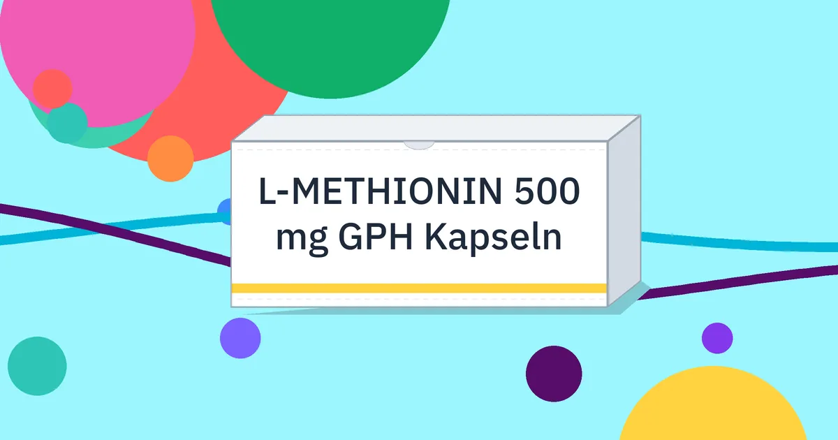 Symbolbild: Packung mit der Aufschrift L-METHIONIN 500 mg GPH Kapseln (PZN 08404010) – Verfügbarkeit und Bezug in Apotheken in Frankfurt am Main