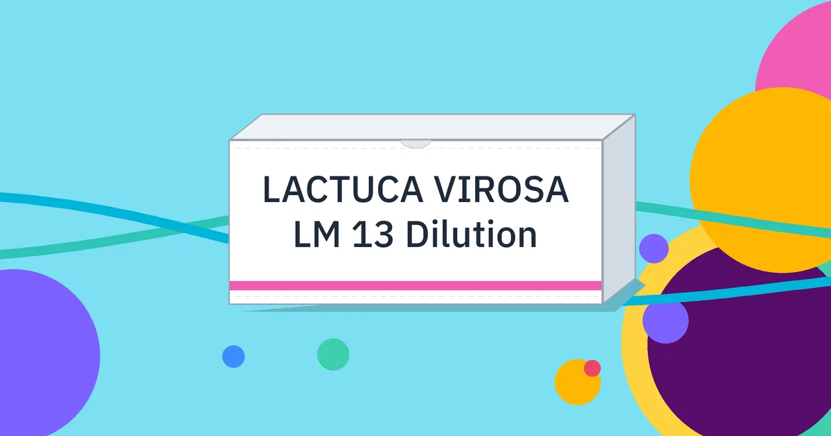 Symbolbild: Packung mit der Aufschrift LACTUCA VIROSA LM 13 Dilution (PZN 13520818) – Verfügbarkeit und Bezug in Apotheken in Frankfurt am Main