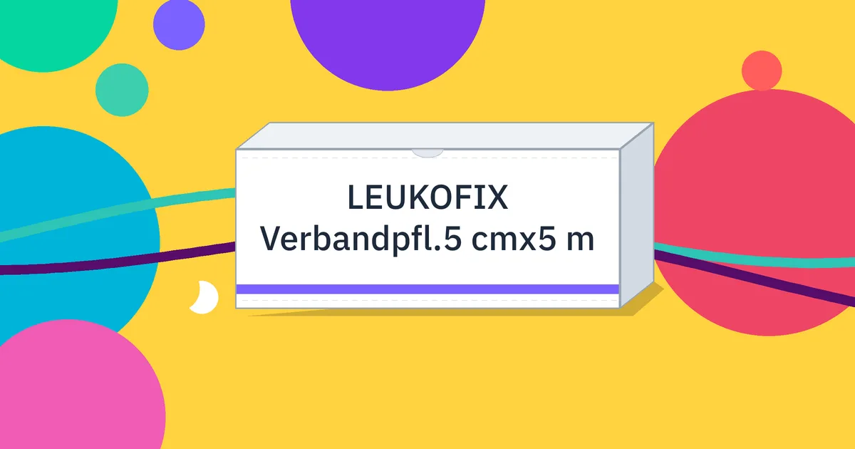 Symbolbild: Packung mit der Aufschrift LEUKOFIX Verbandpfl.5 cmx5 m (PZN 01698600) – Verfügbarkeit und Bezug in Apotheken in Frankfurt am Main