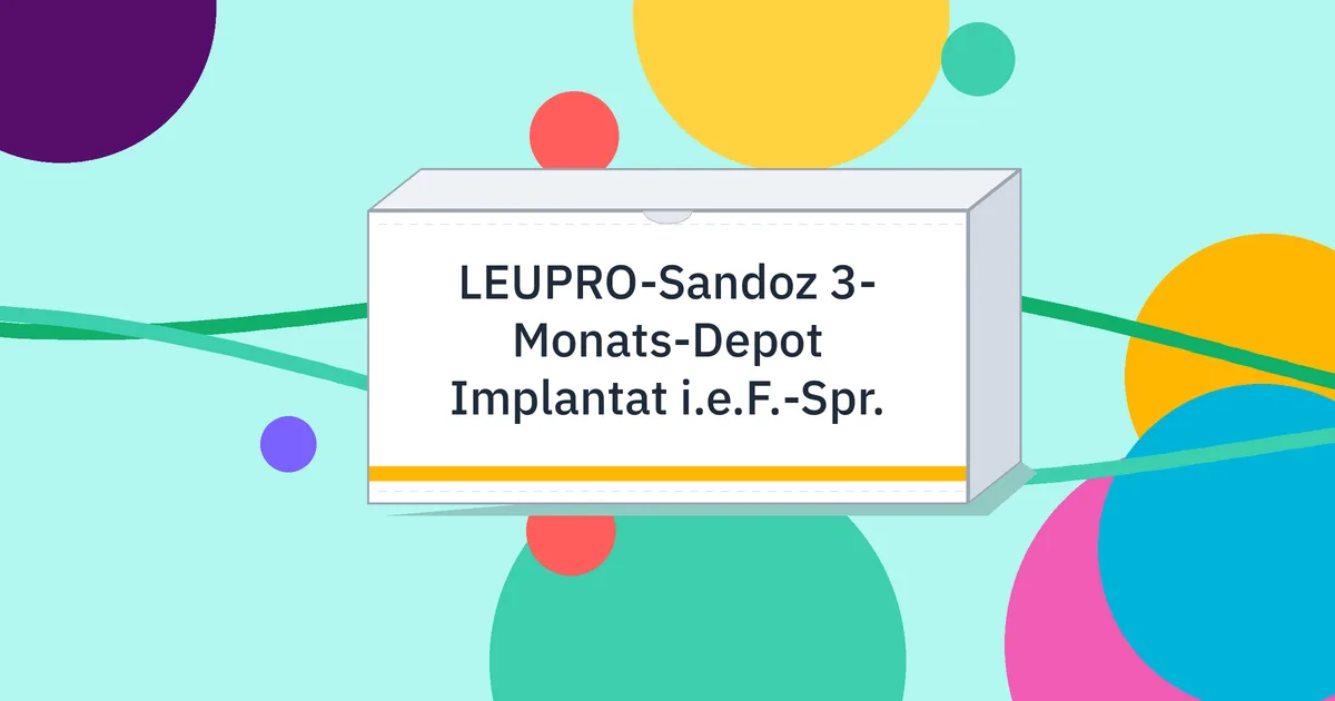 Symbolbild: Packung mit der Aufschrift LEUPRO-Sandoz 3-Monats-Depot Implantat i.e.F.-Spr. (PZN 13247417) – Verfügbarkeit und Bezug in Apotheken in Frankfurt am Main