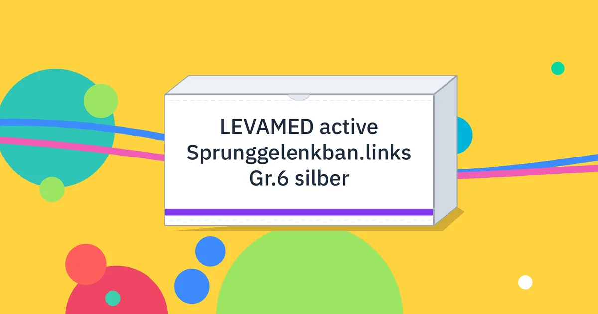 Symbolbild: Packung mit der Aufschrift LEVAMED active Sprunggelenkban.links Gr.6 silber (PZN 15294504) – Verfügbarkeit und Bezug in Apotheken in Frankfurt am Main