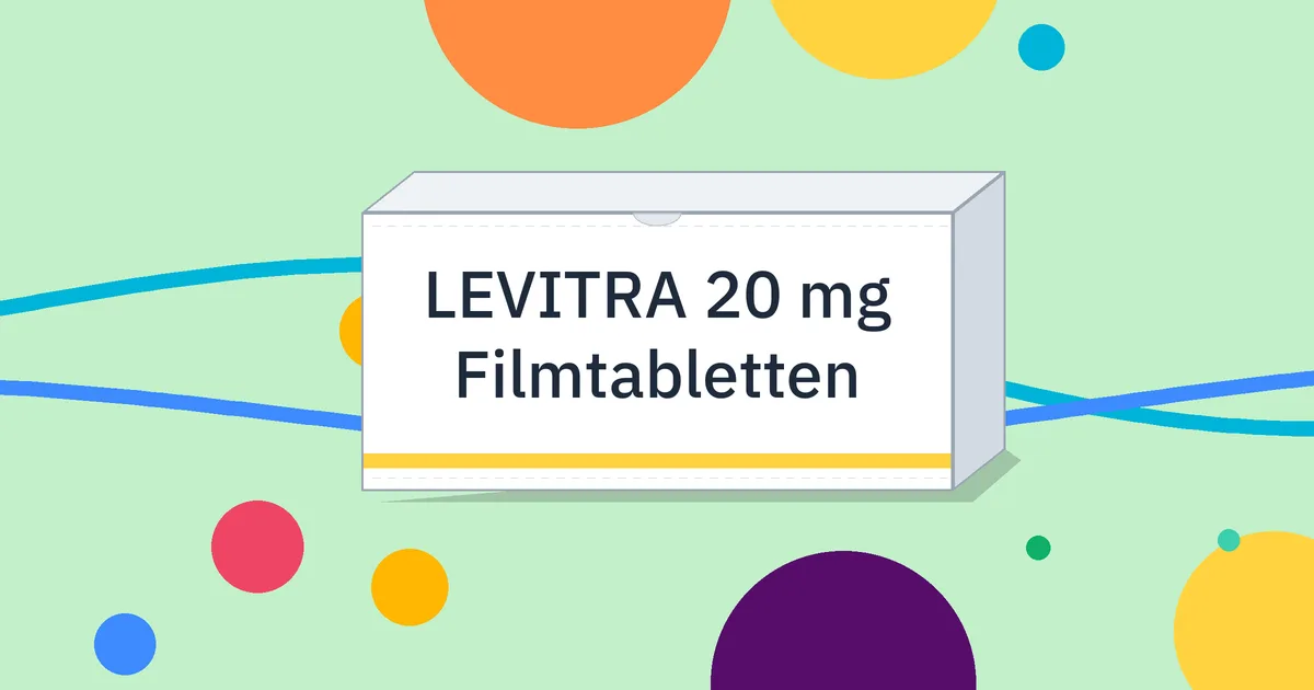 Symbolbild: Packung mit der Aufschrift LEVITRA 20 mg Filmtabletten (PZN 04240534) – Verfügbarkeit und Bezug in Apotheken in Frankfurt am Main