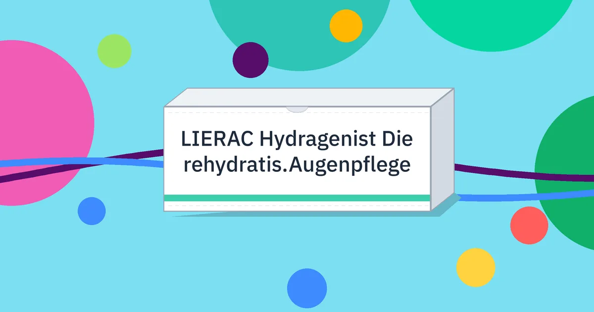 Symbolbild: Packung mit der Aufschrift LIERAC Hydragenist Die rehydratis.Augenpflege (PZN 18705787) – Verfügbarkeit und Bezug in Apotheken in Frankfurt am Main