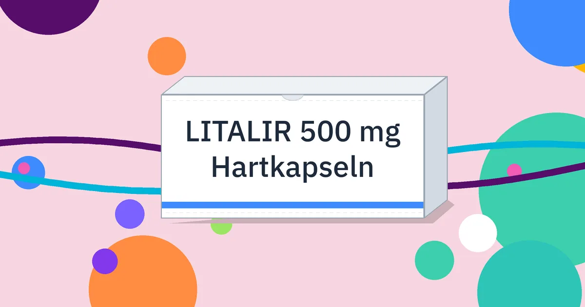 Symbolbild: Packung mit der Aufschrift LITALIR 500 mg Hartkapseln (PZN 15994466) – Verfügbarkeit und Bezug in Apotheken in Frankfurt am Main