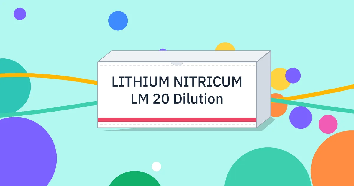 Symbolbild: Packung mit der Aufschrift LITHIUM NITRICUM LM 20 Dilution (PZN 12932571) – Verfügbarkeit und Bezug in Apotheken in Frankfurt am Main