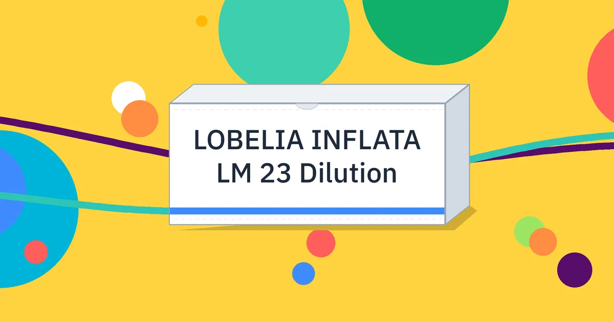 Symbolbild: Packung mit der Aufschrift LOBELIA INFLATA LM 23 Dilution (PZN 13533962) – Verfügbarkeit und Bezug in Apotheken in Frankfurt am Main