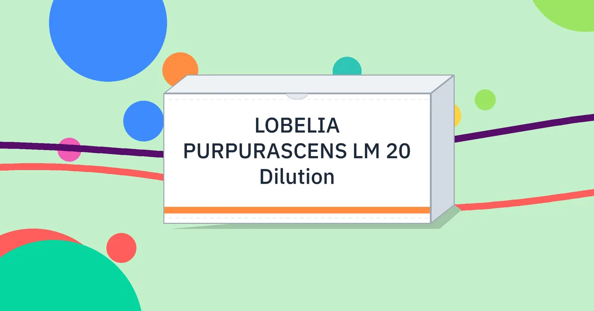 Symbolbild: Packung mit der Aufschrift LOBELIA PURPURASCENS LM 20 Dilution (PZN 13534401) – Verfügbarkeit und Bezug in Apotheken in Frankfurt am Main