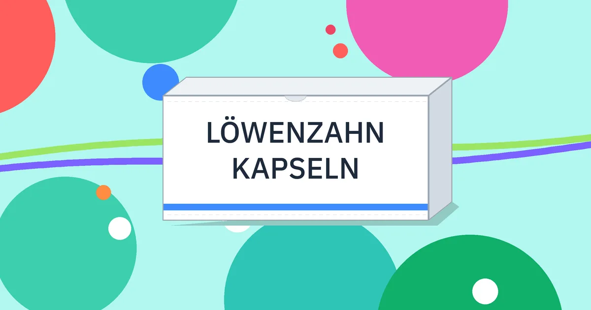 Symbolbild: Packung mit der Aufschrift LÖWENZAHN KAPSELN (PZN 18815300) – Verfügbarkeit und Bezug in Apotheken in Frankfurt am Main
