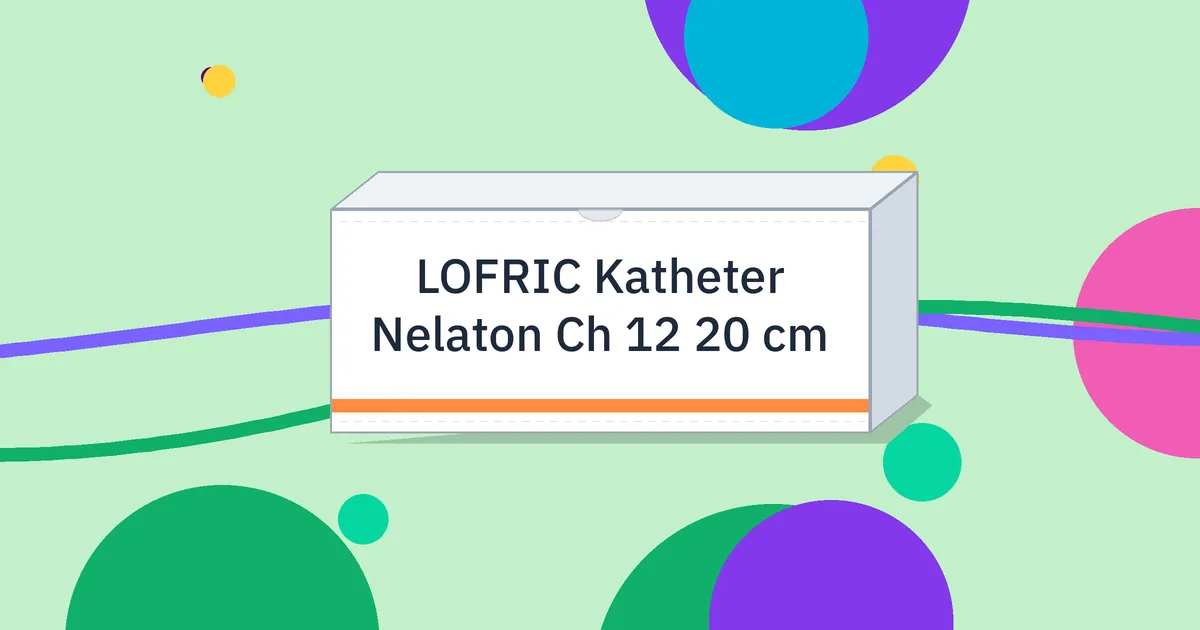 Symbolbild: Packung mit der Aufschrift LOFRIC Katheter Nelaton Ch 12 20 cm (PZN 16668852) – Verfügbarkeit und Bezug in Apotheken in Frankfurt am Main