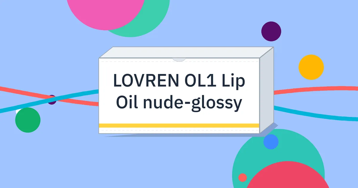 Symbolbild: Packung mit der Aufschrift LOVREN OL1 Lip Oil nude-glossy (PZN 20031333) – Verfügbarkeit und Bezug in Apotheken in Frankfurt am Main
