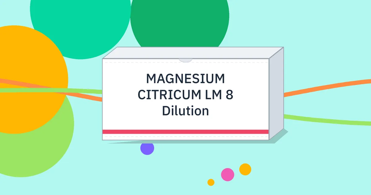 Symbolbild: Packung mit der Aufschrift MAGNESIUM CITRICUM LM 8 Dilution (PZN 13764638) – Verfügbarkeit und Bezug in Apotheken in Frankfurt am Main