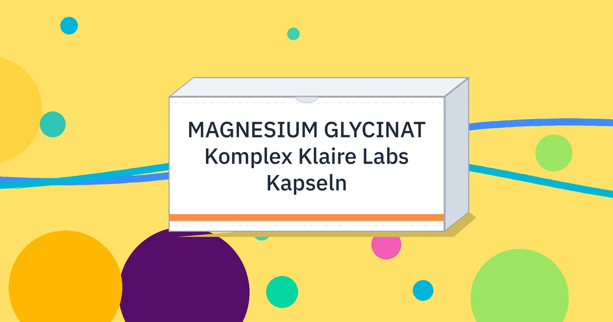 Symbolbild: Packung mit der Aufschrift MAGNESIUM GLYCINAT Komplex Klaire Labs Kapseln (PZN 17283864) – Verfügbarkeit und Bezug in Apotheken in Frankfurt am Main