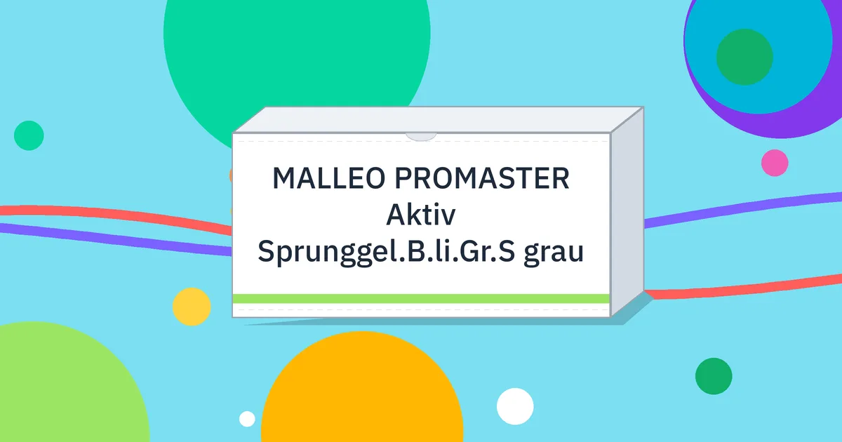 Symbolbild: Packung mit der Aufschrift MALLEO PROMASTER Aktiv Sprunggel.B.li.Gr.S grau (PZN 10927258) – Verfügbarkeit und Bezug in Apotheken in Frankfurt am Main