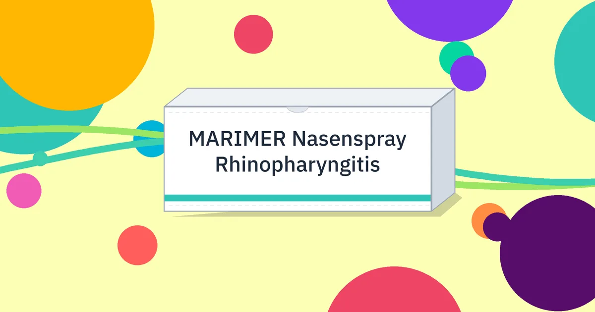 Symbolbild: Packung mit der Aufschrift MARIMER Nasenspray Rhinopharyngitis (PZN 17639048) – Verfügbarkeit und Bezug in Apotheken in Frankfurt am Main