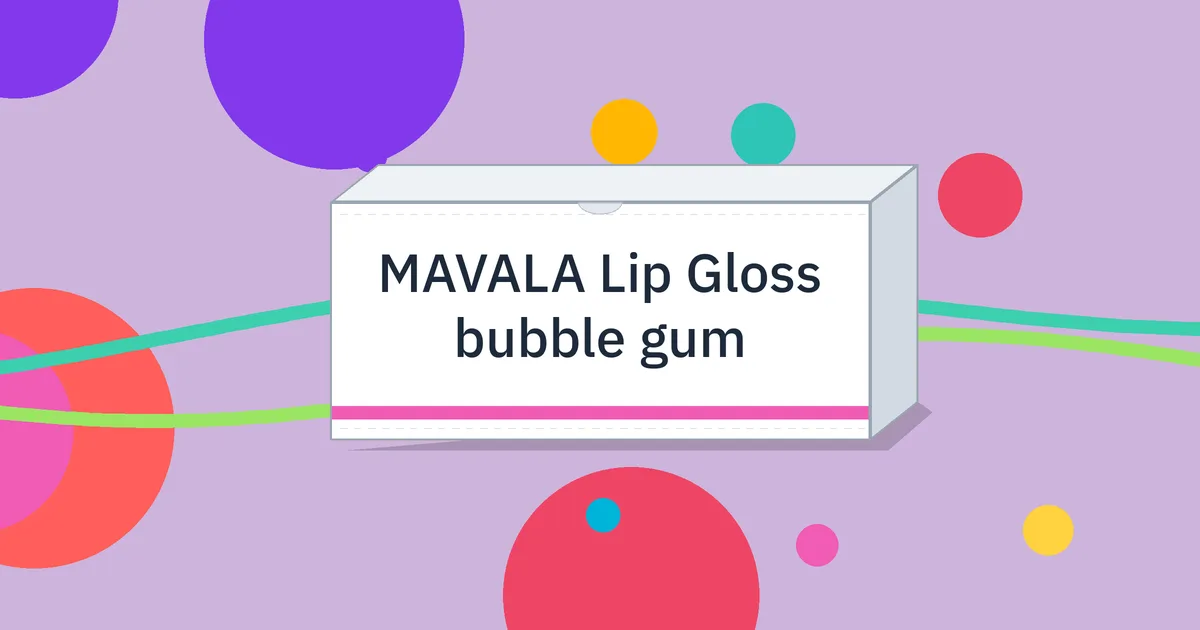 Symbolbild: Packung mit der Aufschrift MAVALA Lip Gloss bubble gum (PZN 19450390) – Verfügbarkeit und Bezug in Apotheken in Frankfurt am Main