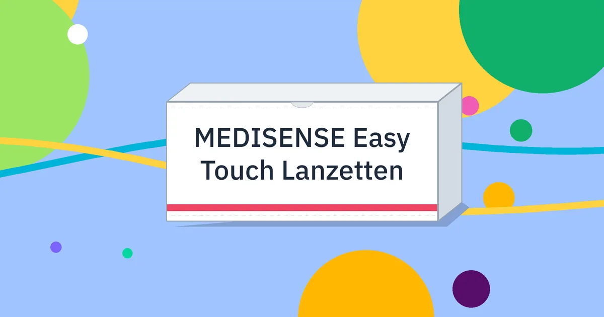 Symbolbild: Packung mit der Aufschrift MEDISENSE Easy Touch Lanzetten (PZN 04445489) – Verfügbarkeit und Bezug in Apotheken in Frankfurt am Main