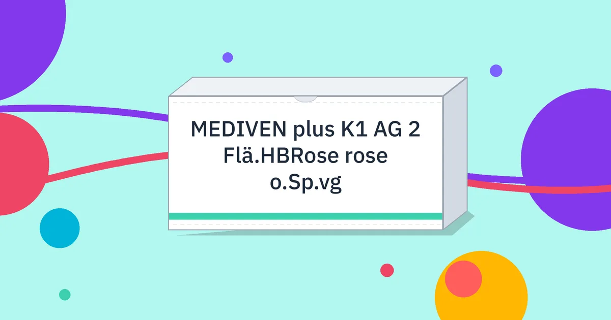 Symbolbild: Packung mit der Aufschrift MEDIVEN plus K1 AG 2 Flä.HBRose rose o.Sp.vg (PZN 15911888) – Verfügbarkeit und Bezug in Apotheken in Frankfurt am Main