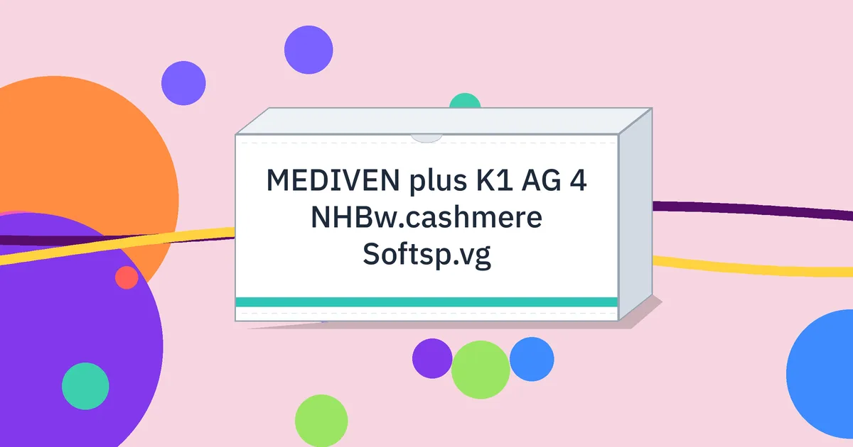 Symbolbild: Packung mit der Aufschrift MEDIVEN plus K1 AG 4 NHBw.cashmere Softsp.vg (PZN 15923259) – Verfügbarkeit und Bezug in Apotheken in Frankfurt am Main