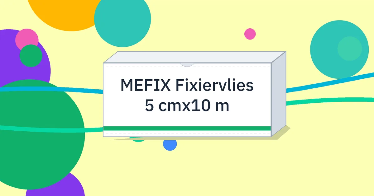 Symbolbild: Packung mit der Aufschrift MEFIX Fixiervlies 5 cmx10 m (PZN 20109408) – Verfügbarkeit und Bezug in Apotheken in Frankfurt am Main