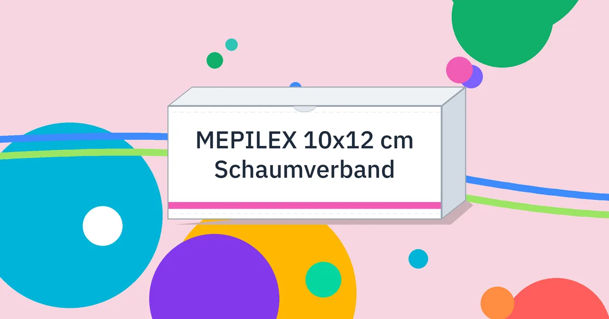 Symbolbild: Packung mit der Aufschrift MEPILEX 10x12 cm Schaumverband (PZN 14300898) – Verfügbarkeit und Bezug in Apotheken in Frankfurt am Main