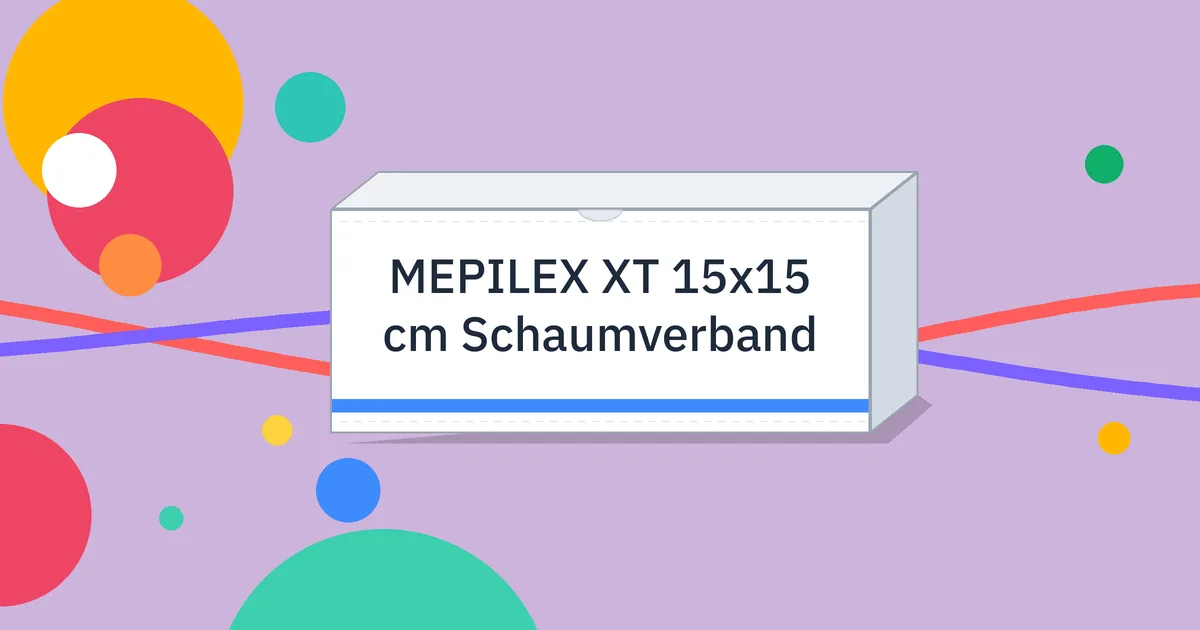 Symbolbild: Packung mit der Aufschrift MEPILEX XT 15x15 cm Schaumverband (PZN 12803247) – Verfügbarkeit und Bezug in Apotheken in Frankfurt am Main
