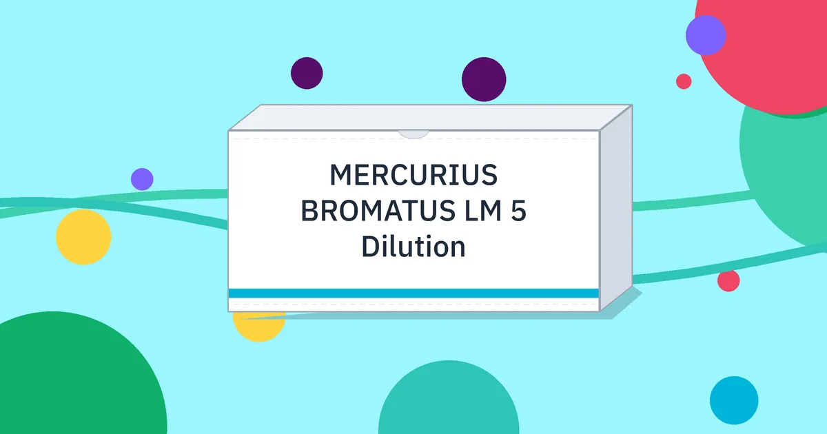 Symbolbild: Packung mit der Aufschrift MERCURIUS BROMATUS LM 5 Dilution (PZN 12948968) – Verfügbarkeit und Bezug in Apotheken in Frankfurt am Main