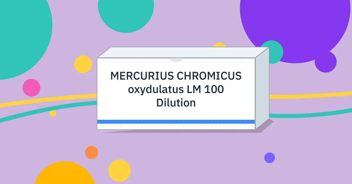 Symbolbild: Packung mit der Aufschrift MERCURIUS CHROMICUS oxydulatus LM 100 Dilution (PZN 12949790) – Verfügbarkeit und Bezug in Apotheken in Frankfurt am Main