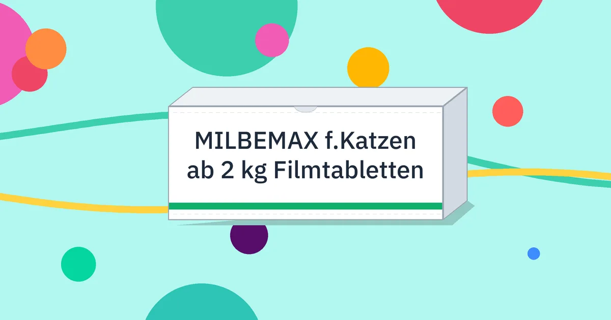 Symbolbild: Packung mit der Aufschrift MILBEMAX f.Katzen ab 2 kg Filmtabletten (PZN 01316461) – Verfügbarkeit und Bezug in Apotheken in Frankfurt am Main