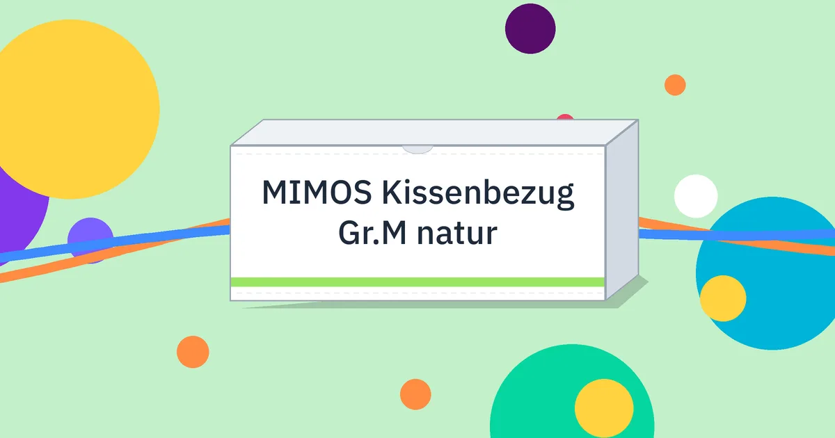 Symbolbild: Packung mit der Aufschrift MIMOS Kissenbezug Gr.M natur (PZN 16607307) – Verfügbarkeit und Bezug in Apotheken in Frankfurt am Main