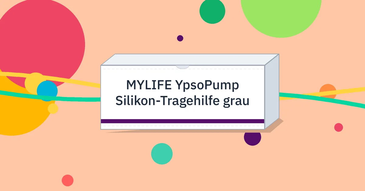Symbolbild: Packung mit der Aufschrift MYLIFE YpsoPump Silikon-Tragehilfe grau (PZN 11668126) – Verfügbarkeit und Bezug in Apotheken in Frankfurt am Main