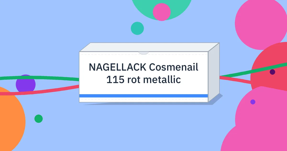 Symbolbild: Packung mit der Aufschrift NAGELLACK Cosmenail 115 rot metallic (PZN 11688229) – Verfügbarkeit und Bezug in Apotheken in Frankfurt am Main