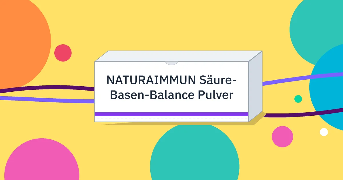 Symbolbild: Packung mit der Aufschrift NATURAIMMUN Säure-Basen-Balance Pulver (PZN 18451950) – Verfügbarkeit und Bezug in Apotheken in Frankfurt am Main