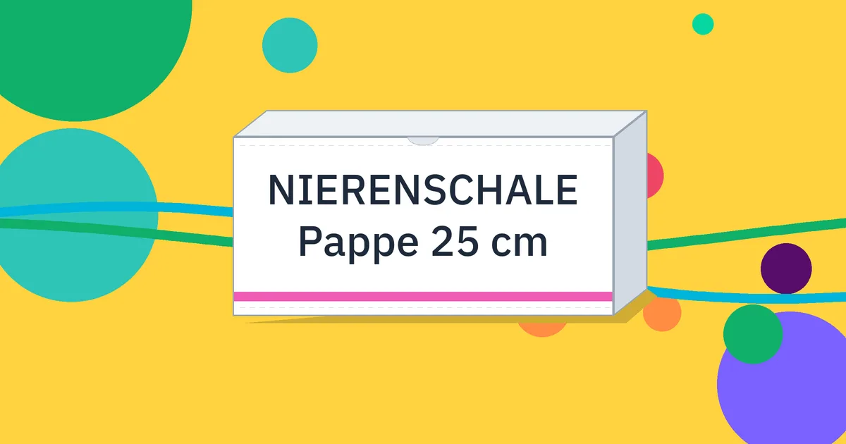 Symbolbild: Packung mit der Aufschrift NIERENSCHALE Pappe 25 cm (PZN 13708427) – Verfügbarkeit und Bezug in Apotheken in Frankfurt am Main