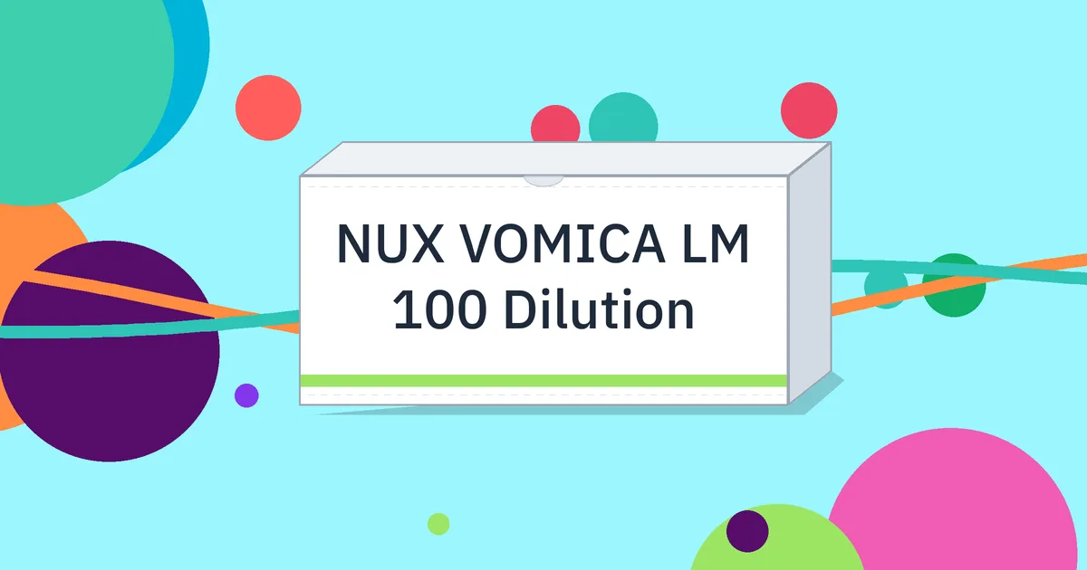 Symbolbild: Packung mit der Aufschrift NUX VOMICA LM 100 Dilution (PZN 12970620) – Verfügbarkeit und Bezug in Apotheken in Frankfurt am Main