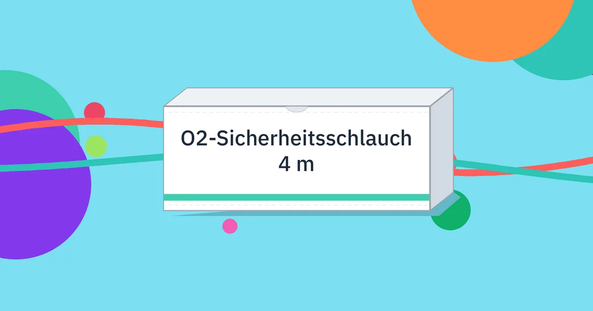 Symbolbild: Packung mit der Aufschrift O2-Sicherheitsschlauch 4 m (PZN 16159702) – Verfügbarkeit und Bezug in Apotheken in Frankfurt am Main