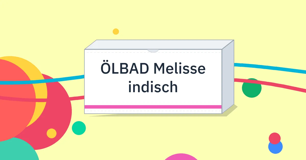 Symbolbild: Packung mit der Aufschrift ÖLBAD Melisse indisch (PZN 17427955) – Verfügbarkeit und Bezug in Apotheken in Frankfurt am Main