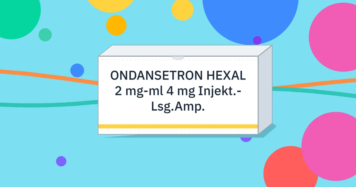 Symbolbild: Packung mit der Aufschrift ONDANSETRON HEXAL 2 mg-ml 4 mg Injekt.-Lsg.Amp. (PZN 17620712) – Verfügbarkeit und Bezug in Apotheken in Frankfurt am Main
