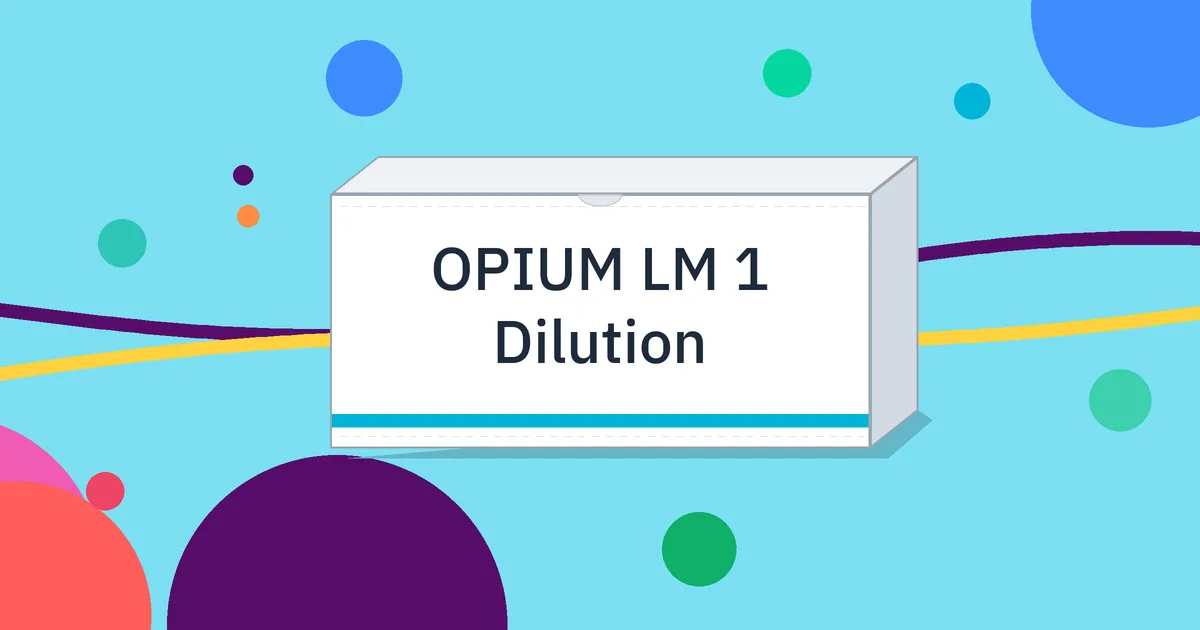Symbolbild: Packung mit der Aufschrift OPIUM LM 1 Dilution (PZN 12972004) – Verfügbarkeit und Bezug in Apotheken in Frankfurt am Main