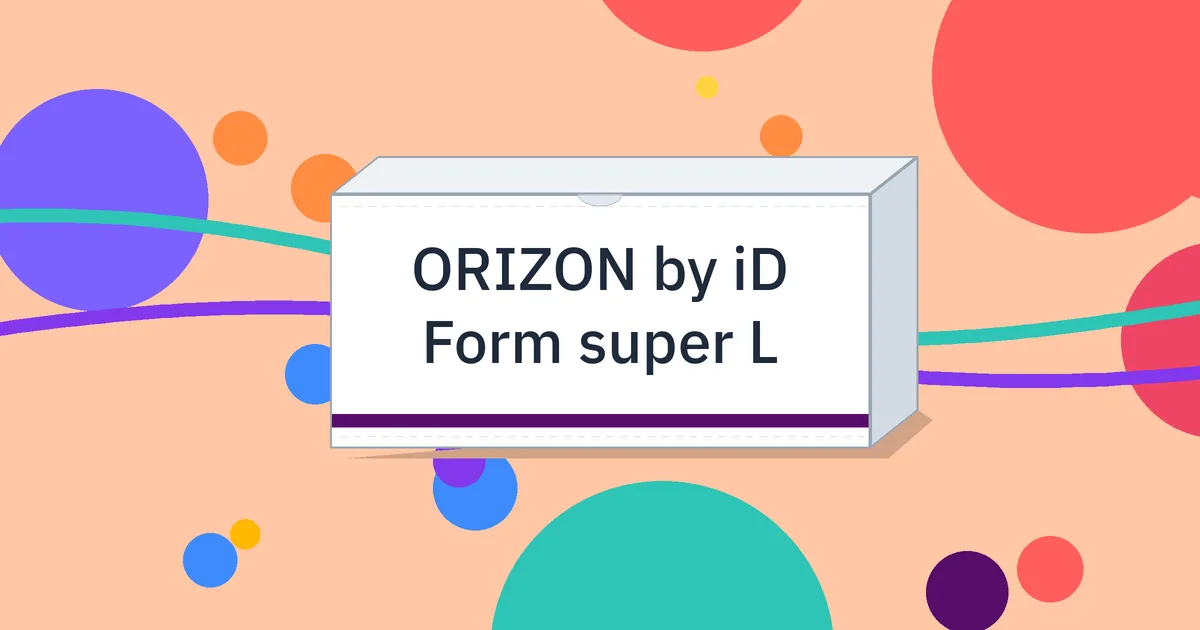 Symbolbild: Packung mit der Aufschrift ORIZON by iD Form super L (PZN 17996819) – Verfügbarkeit und Bezug in Apotheken in Frankfurt am Main
