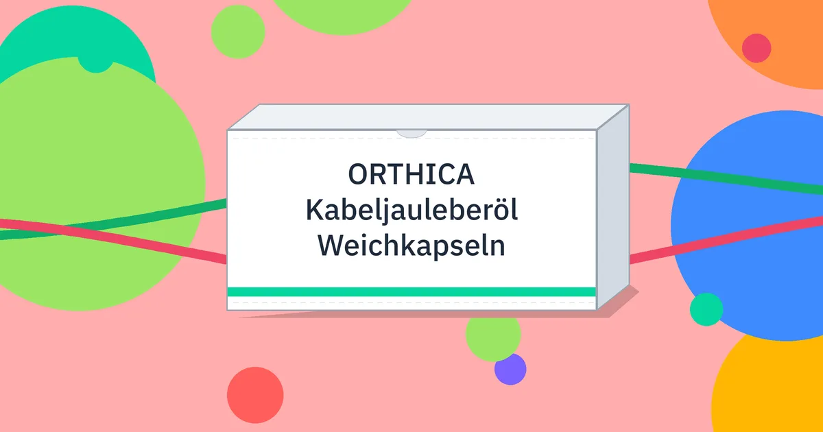 Symbolbild: Packung mit der Aufschrift ORTHICA Kabeljauleberöl Weichkapseln (PZN 13859801) – Verfügbarkeit und Bezug in Apotheken in Frankfurt am Main
