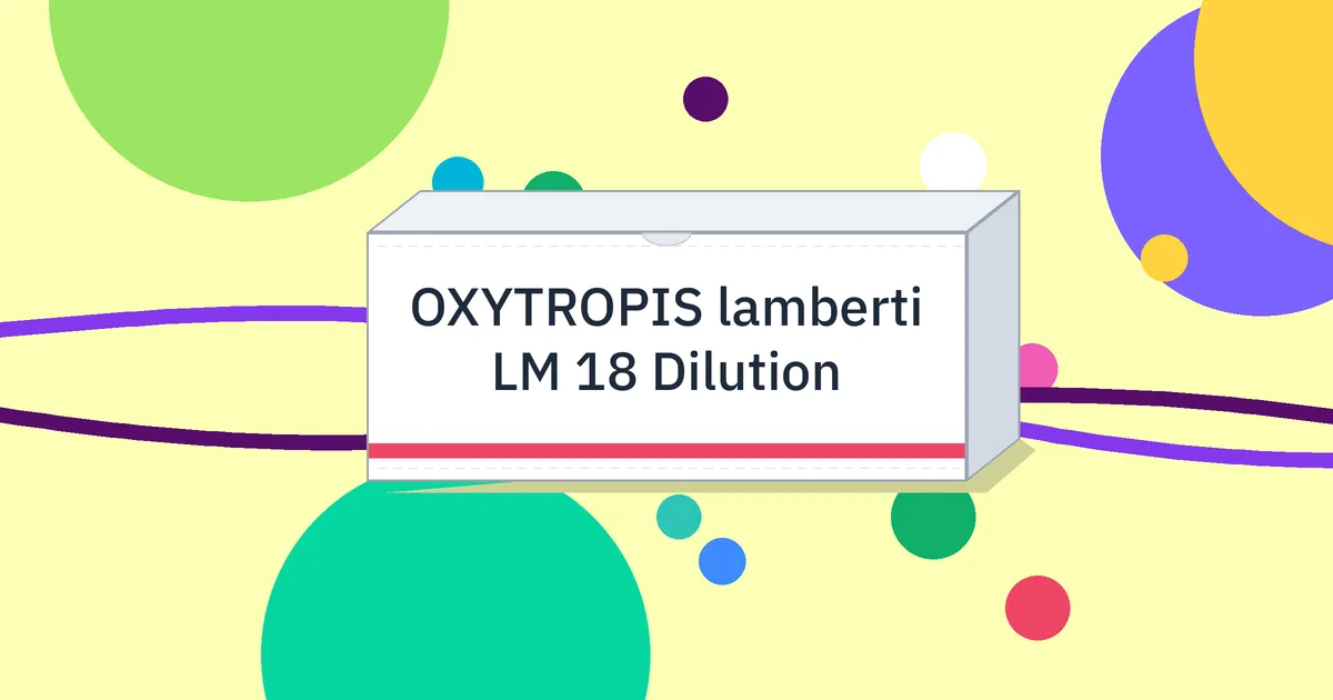 Symbolbild: Packung mit der Aufschrift OXYTROPIS lamberti LM 18 Dilution (PZN 13629923) – Verfügbarkeit und Bezug in Apotheken in Frankfurt am Main