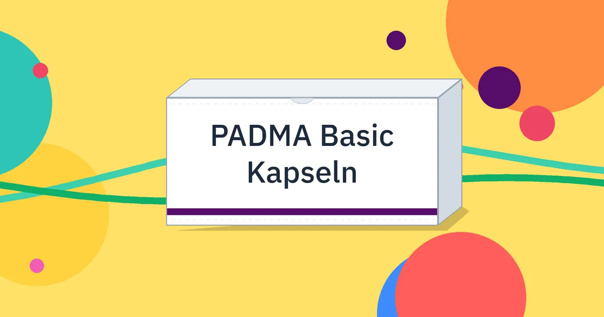 Symbolbild: Packung mit der Aufschrift PADMA Basic Kapseln (PZN 05122736) – Verfügbarkeit und Bezug in Apotheken in Frankfurt am Main