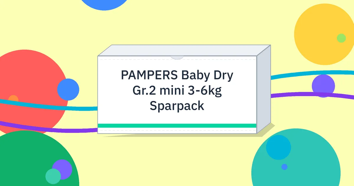 Symbolbild: Packung mit der Aufschrift PAMPERS Baby Dry Gr.2 mini 3-6kg Sparpack (PZN 10256516) – Verfügbarkeit und Bezug in Apotheken in Frankfurt am Main