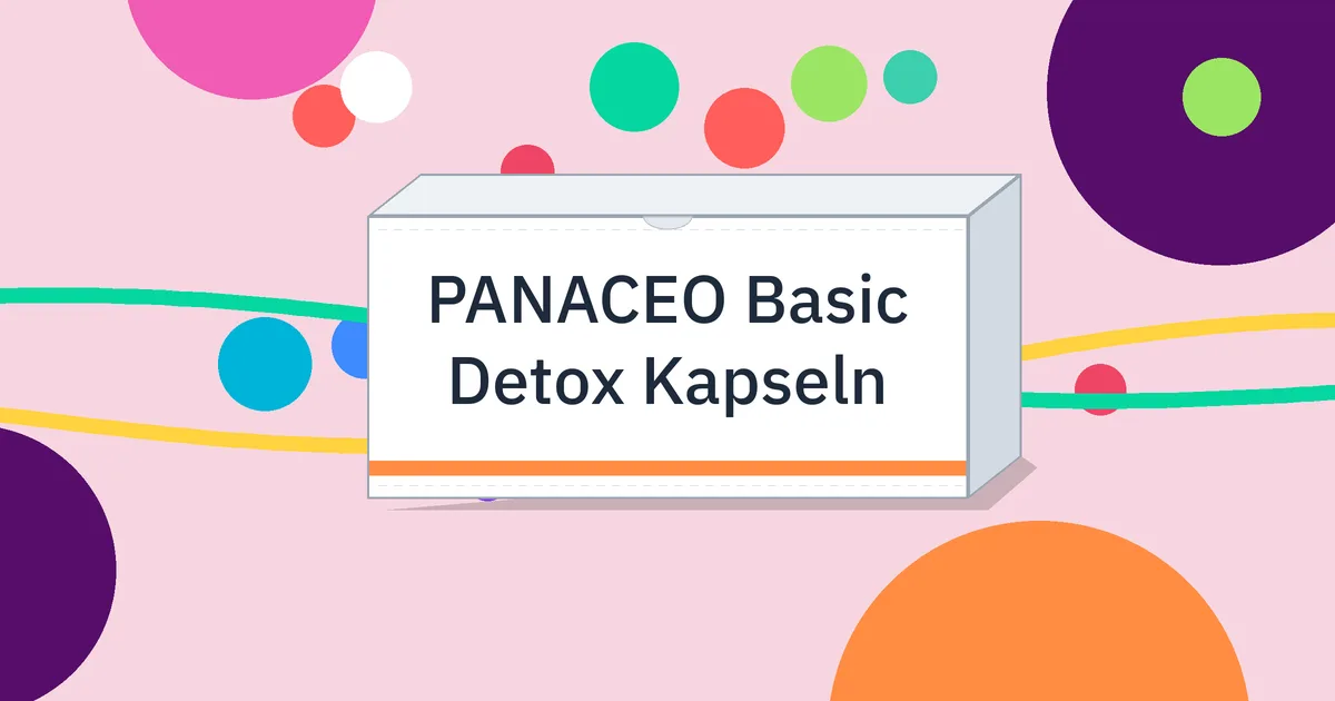 Symbolbild: Packung mit der Aufschrift PANACEO Basic Detox Kapseln (PZN 19638024) – Verfügbarkeit und Bezug in Apotheken in Frankfurt am Main