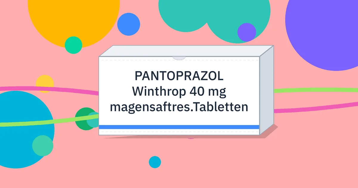 Symbolbild: Packung mit der Aufschrift PANTOPRAZOL Winthrop 40 mg magensaftres.Tabletten (PZN 00706680) – Verfügbarkeit und Bezug in Apotheken in Frankfurt am Main