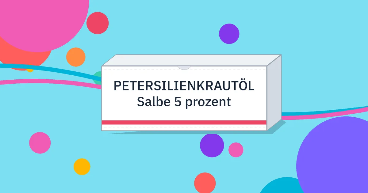 Symbolbild: Packung mit der Aufschrift PETERSILIENKRAUTÖL Salbe 5 prozent (PZN 16761793) – Verfügbarkeit und Bezug in Apotheken in Frankfurt am Main