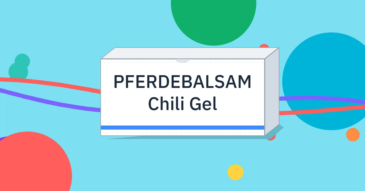 Symbolbild: Packung mit der Aufschrift PFERDEBALSAM Chili Gel (PZN 00657303) – Verfügbarkeit und Bezug in Apotheken in Frankfurt am Main