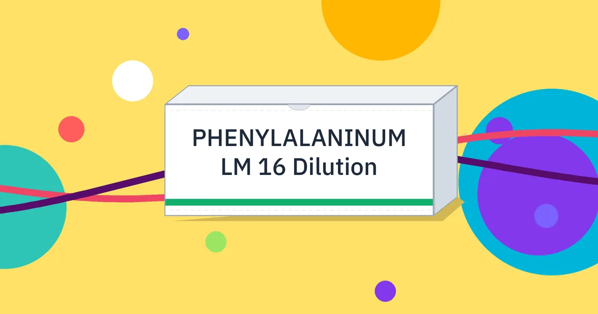 Symbolbild: Packung mit der Aufschrift PHENYLALANINUM LM 16 Dilution (PZN 13783972) – Verfügbarkeit und Bezug in Apotheken in Frankfurt am Main